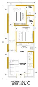 15x40 House Plans for your house - Indian Floor Plans