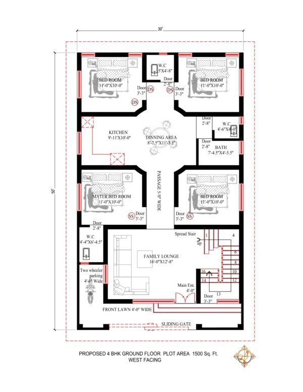 Best 30x50 House Plan Ideas - Indian Floor Plans