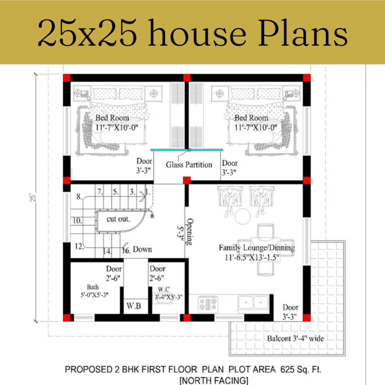 Mastering Space: 25x25 House Plans for Every Orientation - Indian Floor ...